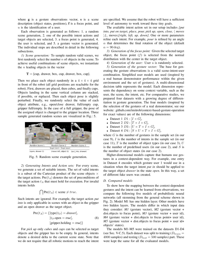 Context-aware robot control using gesture episodes | DeepAI Context-aware robot control using gesture episodes | DeepAI