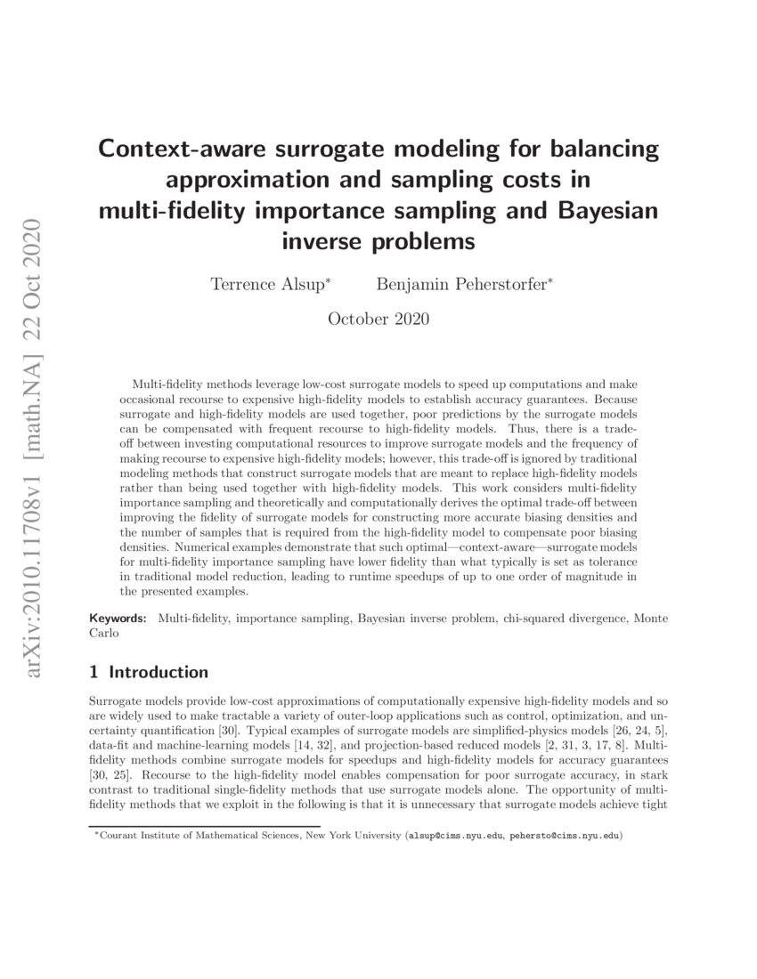Context Aware Surrogate Modeling For Balancing Approximation And
