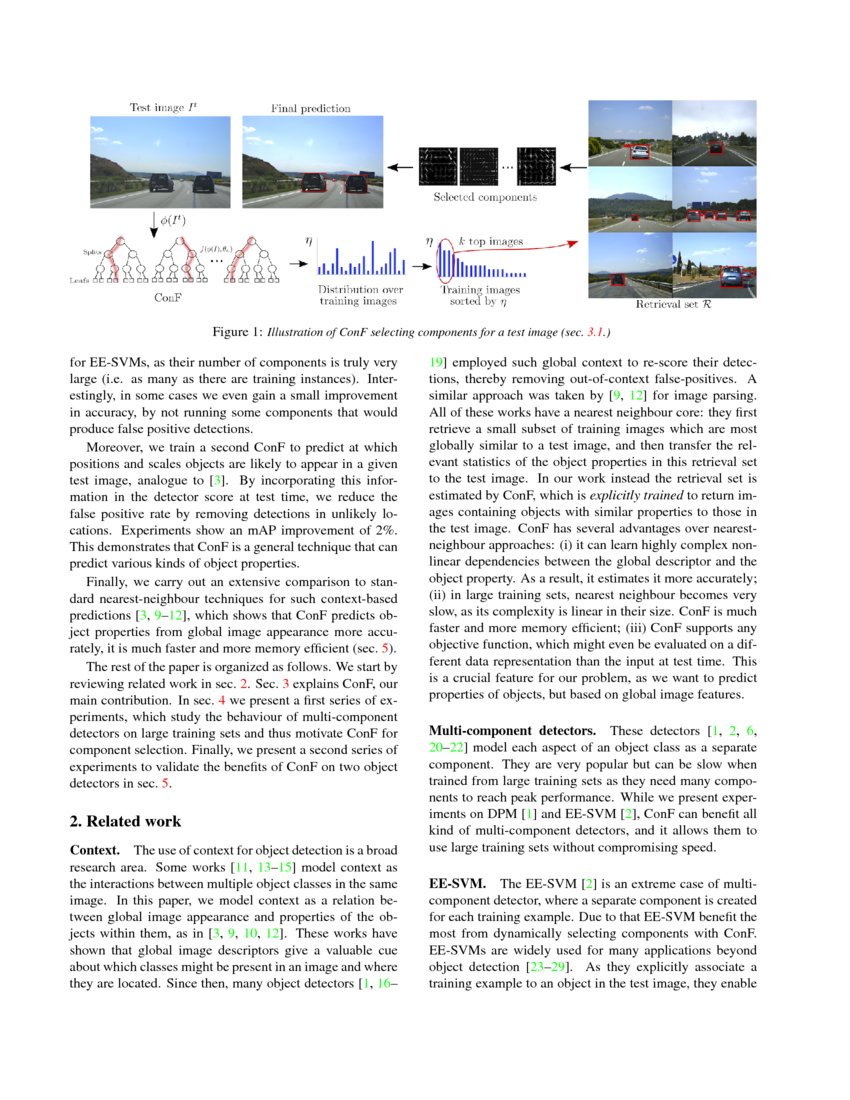 Context Forest for efficient object detection with large mixture models | DeepAI