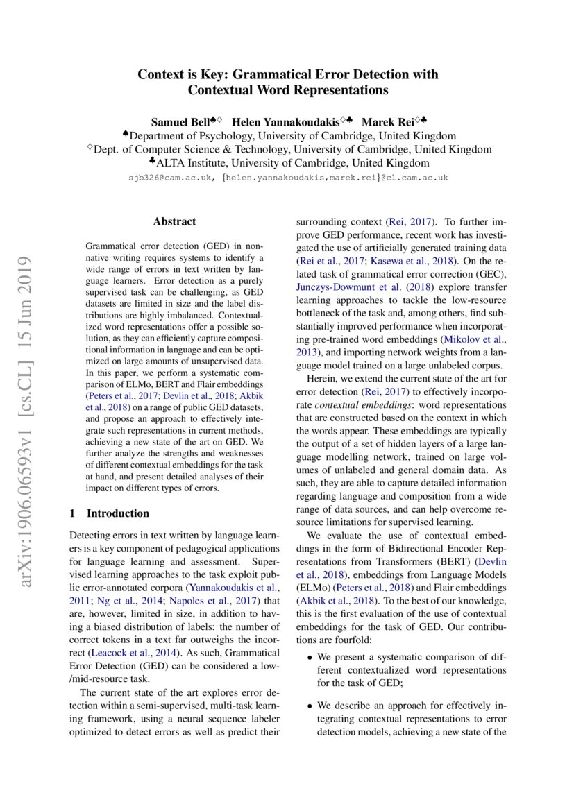 Context Is Key Grammatical Error Detection With Contextual Word 6310