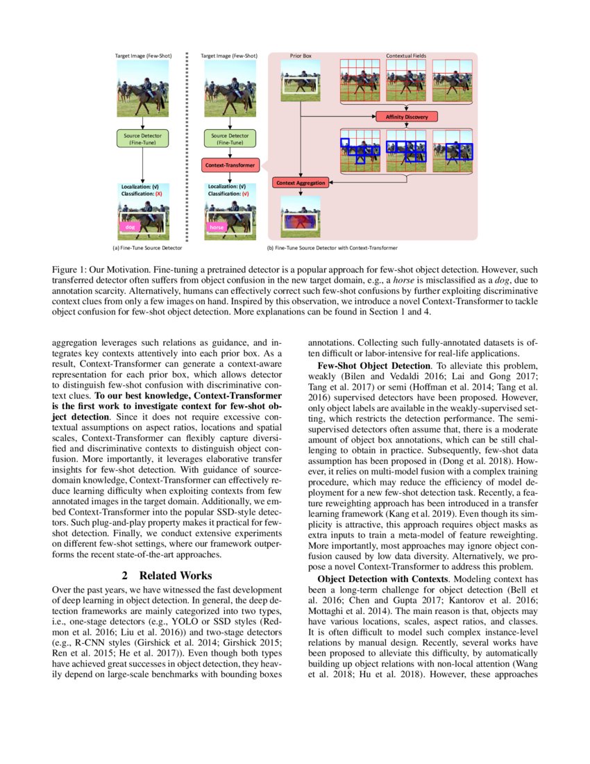 Context-Transformer: Tackling Object Confusion for Few-Shot Detection | DeepAI