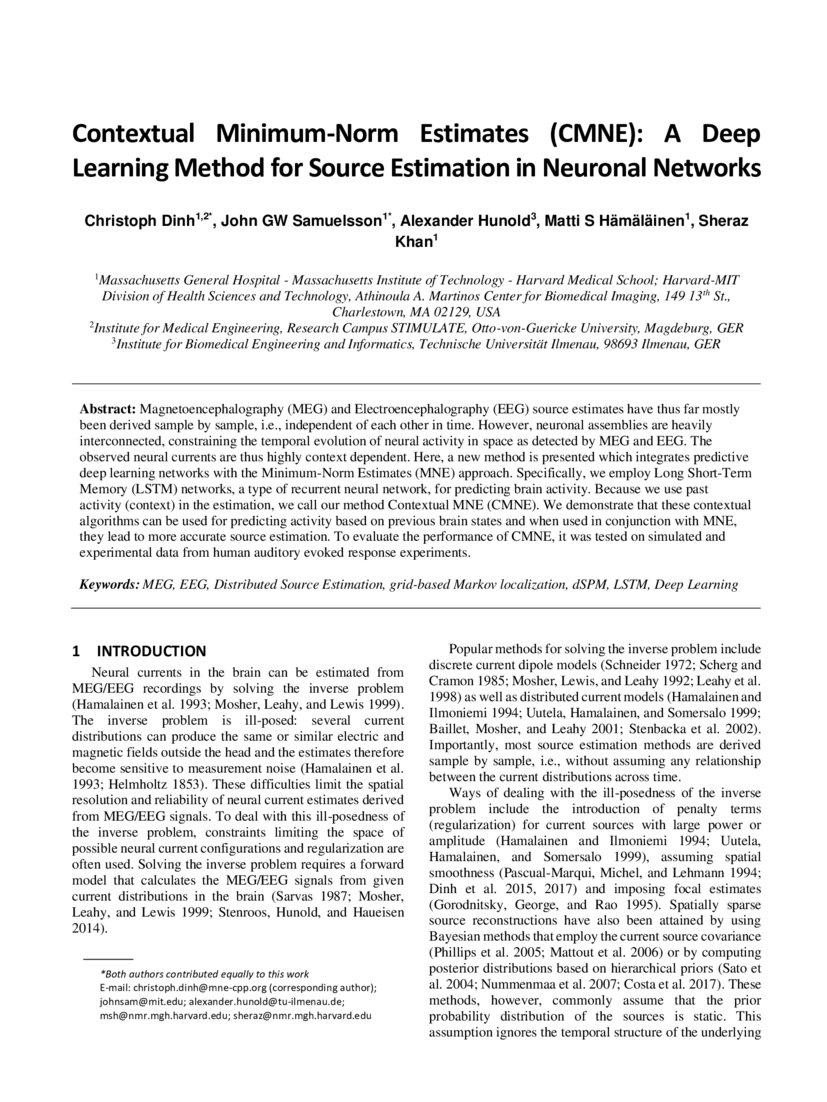 Contextual Minimum-Norm Estimates (CMNE): A Deep Learning Method for ...