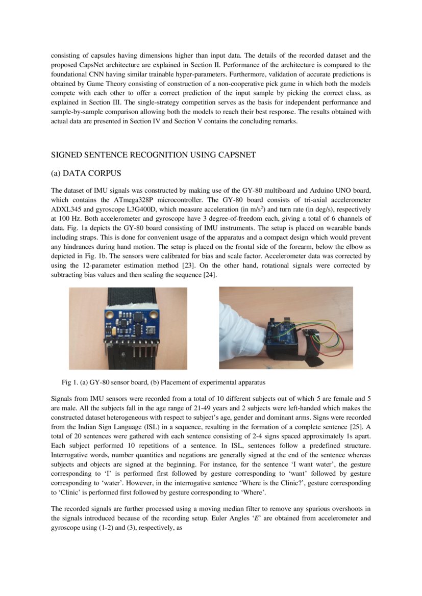 Continuous sign language recognition from wearable IMUs using deep ...