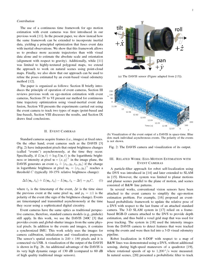 Continuous Time Visual Inertial Trajectory Estimation With Event Cameras Deepai