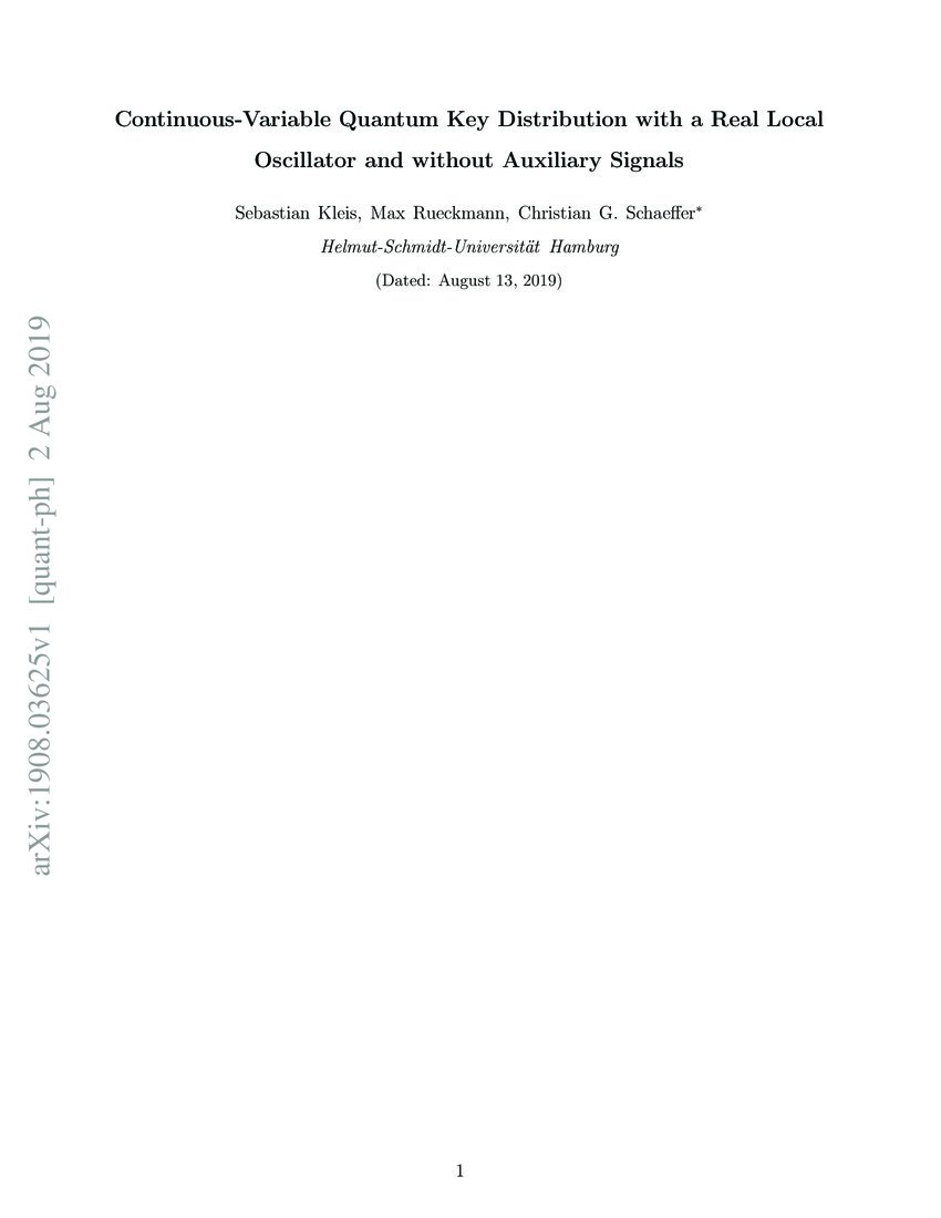 Continuous Variable Quantum Key Distribution With A Real Local Oscillator And Without Auxiliary