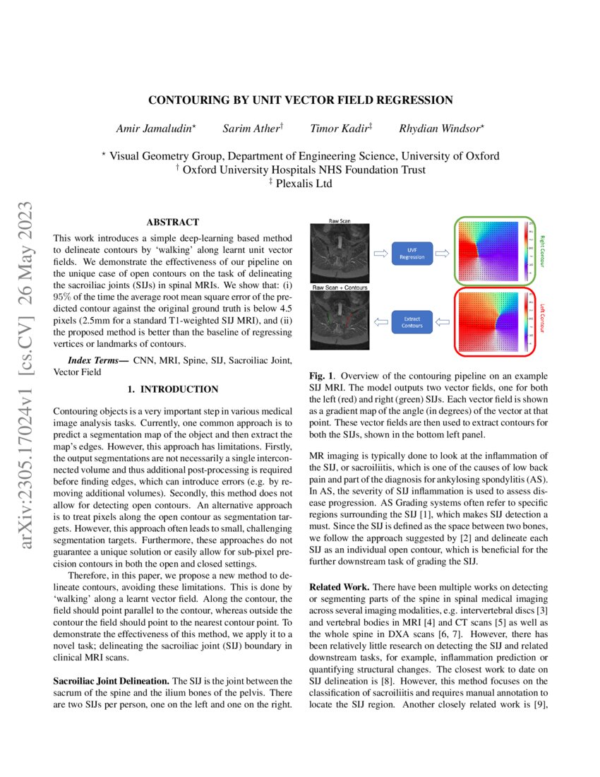 Contouring by Unit Vector Field Regression | DeepAI