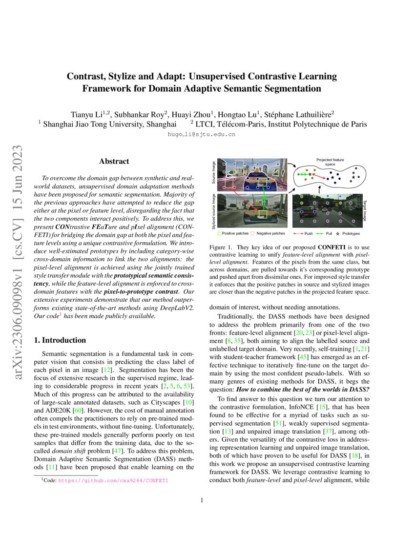 Contrast, Stylize and Adapt: Unsupervised Contrastive Learning ...