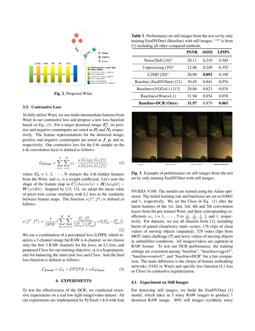 Contrastive Learning for Low-light Raw Denoising | DeepAI