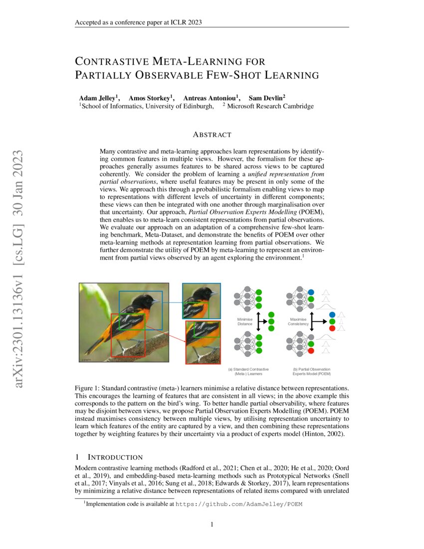 Contrastive Meta-Learning for Partially Observable Few-Shot Learning ...