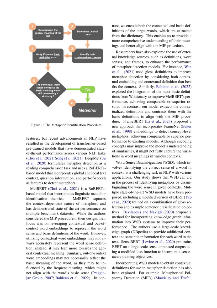 Contrastwsd Enhancing Metaphor Detection With Word Sense Disambiguation Following The Metaphor
