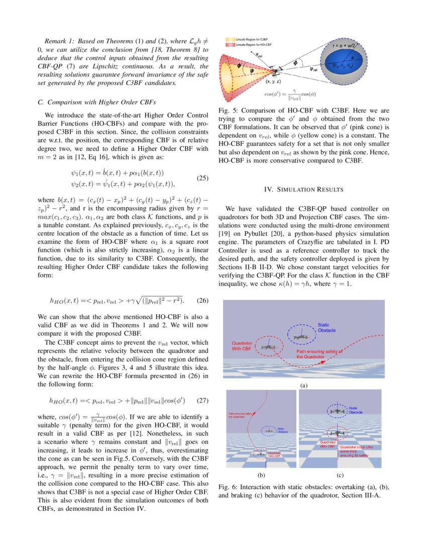 Control Barrier Functions in Dynamic UAVs for Kinematic Obstacle Avoidance: A Collision Cone ...