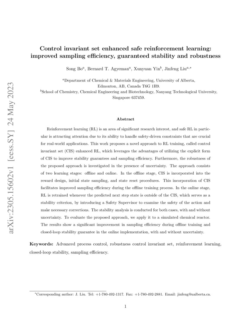 Control Invariant Set Enhanced Safe Reinforcement Learning Improved Sampling Efficiency