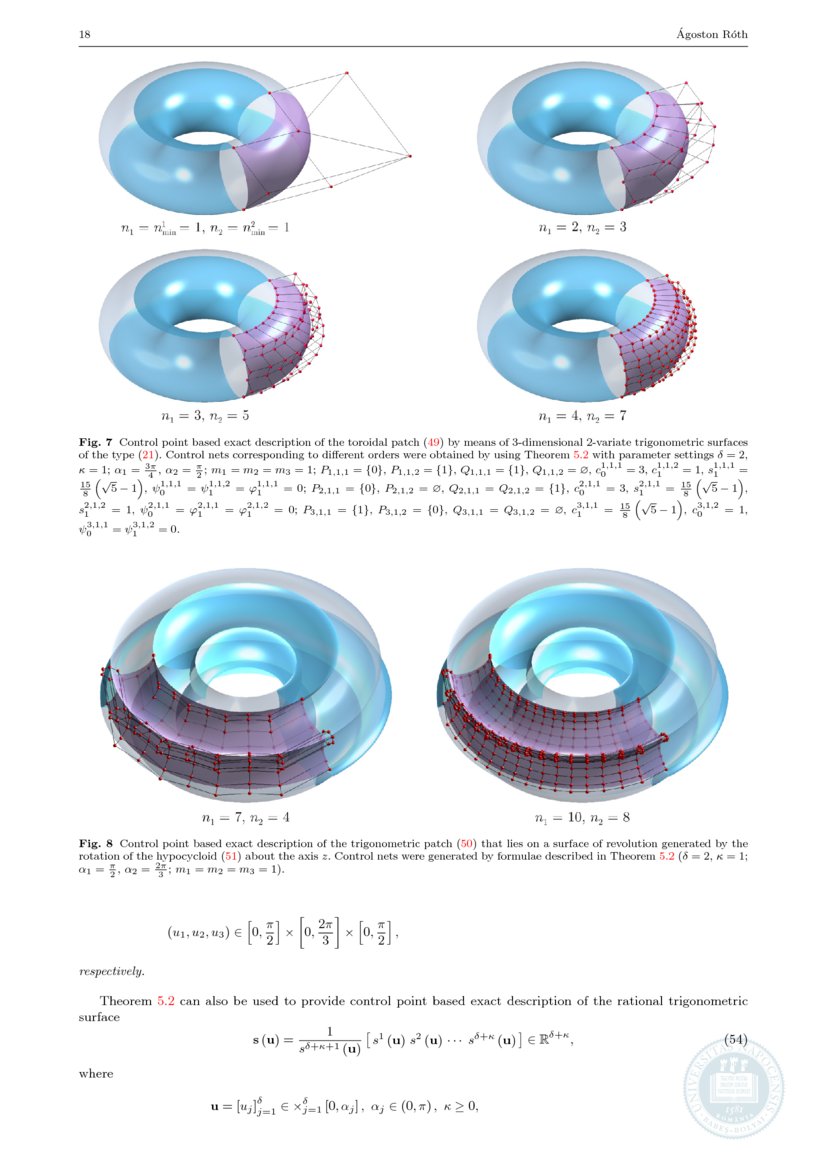 Control Point Based Exact Description Of Higher Dimensional