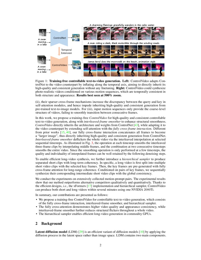 ControlVideo: Training-free Controllable Text-to-Video Generation | DeepAI