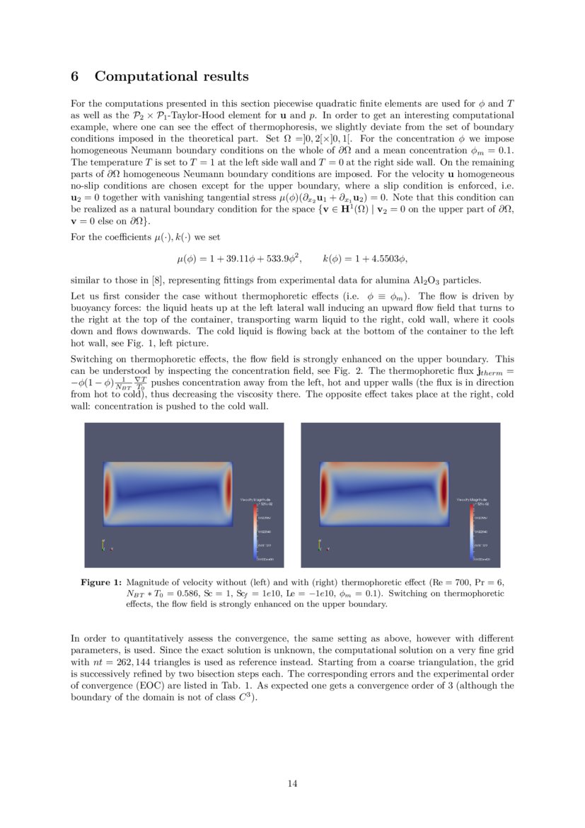 Convective transport in nanofluids: regularity of solutions and error ...