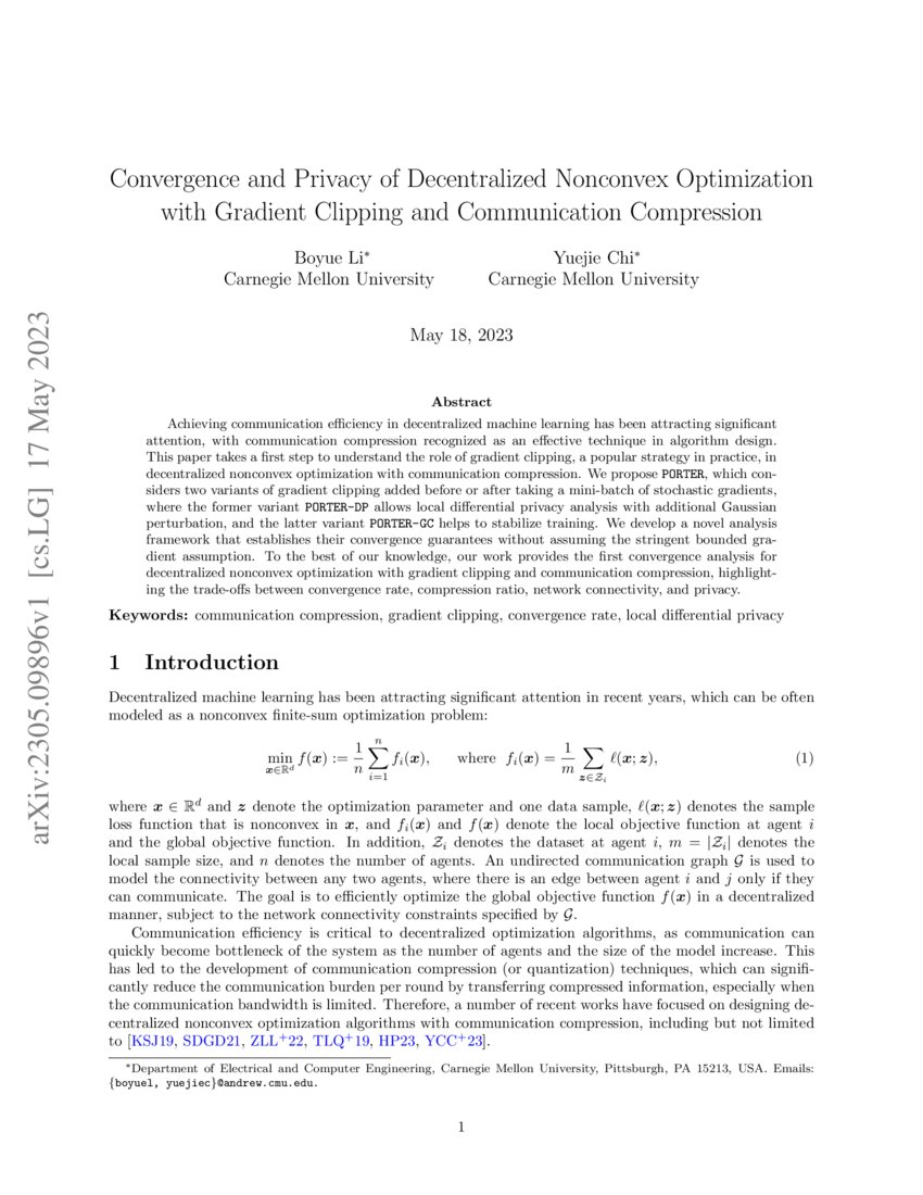 Convergence And Privacy Of Decentralized Nonconvex Optimization With Gradient Clipping And