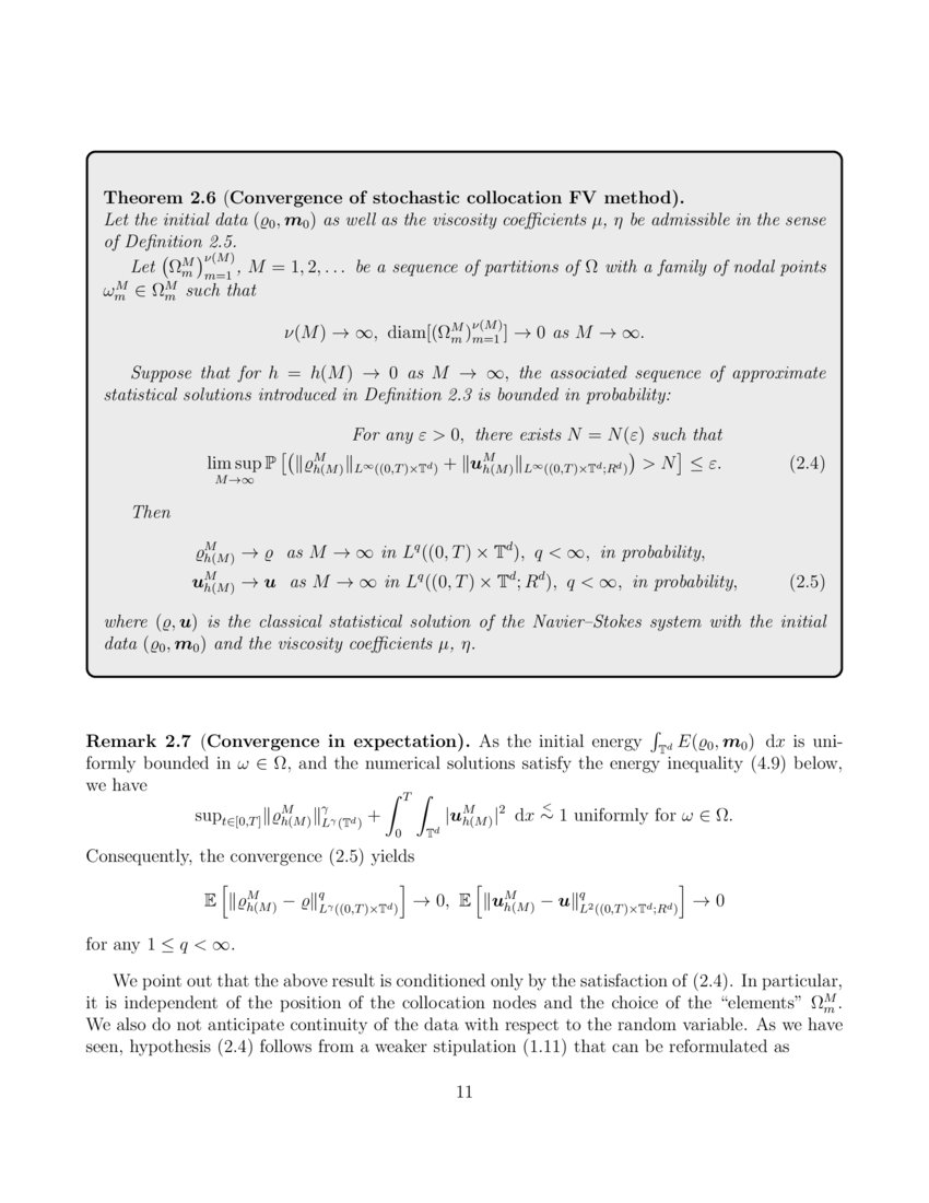 Convergence Of A Stochastic Collocation Finite Volume Method For The Compressible Navier Stokes