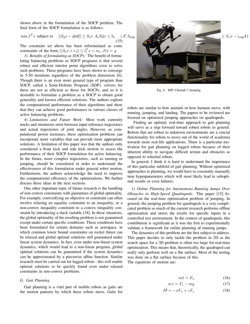 Convex Optimization in Legged Robots | DeepAI