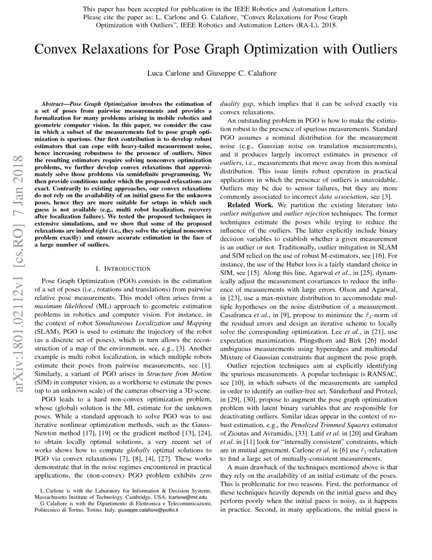 Convex Relaxations for Pose Graph Optimization with Outliers | DeepAI