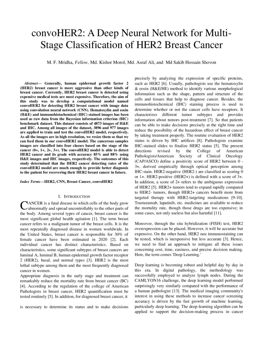 convoHER2: A Deep Neural Network for Multi-Stage Classification of HER2 ...