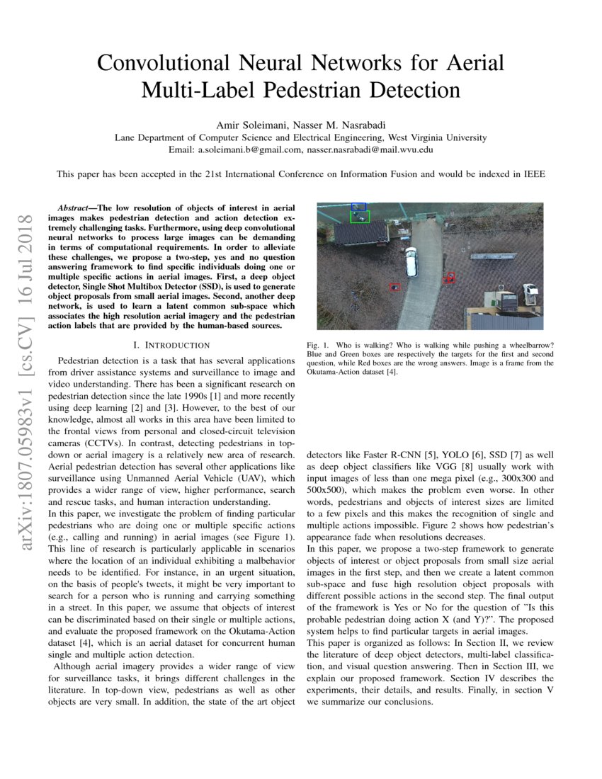 Convolutional Neural Networks for Aerial Multi-Label Pedestrian ...