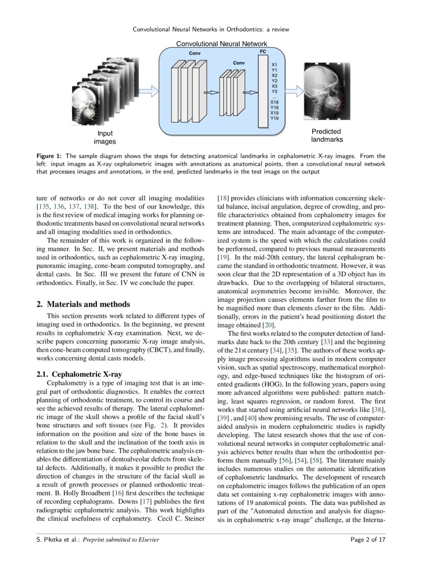 Convolutional Neural Networks in Orthodontics: a review | DeepAI