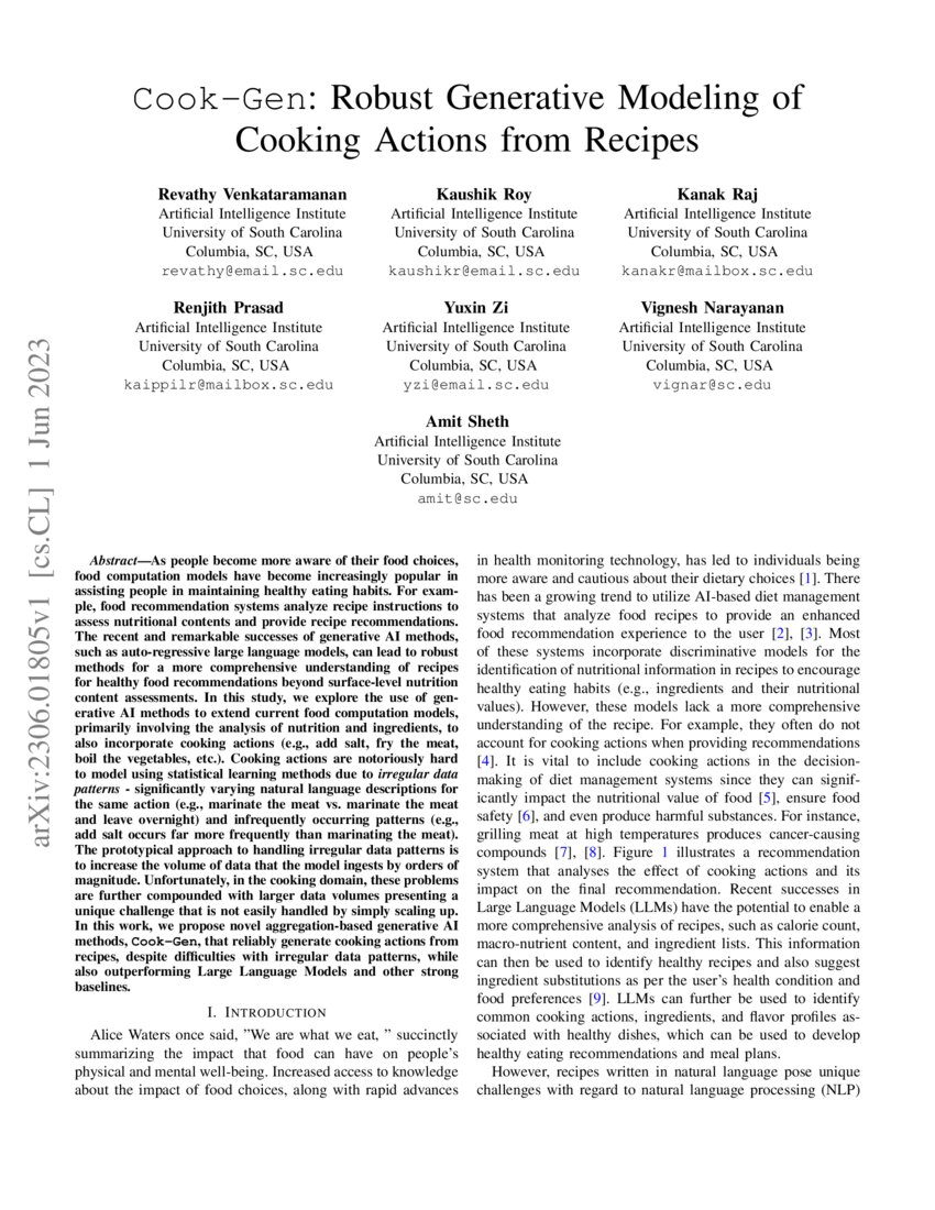 Cook-Gen: Robust Generative Modeling of Cooking Actions from Recipes ...