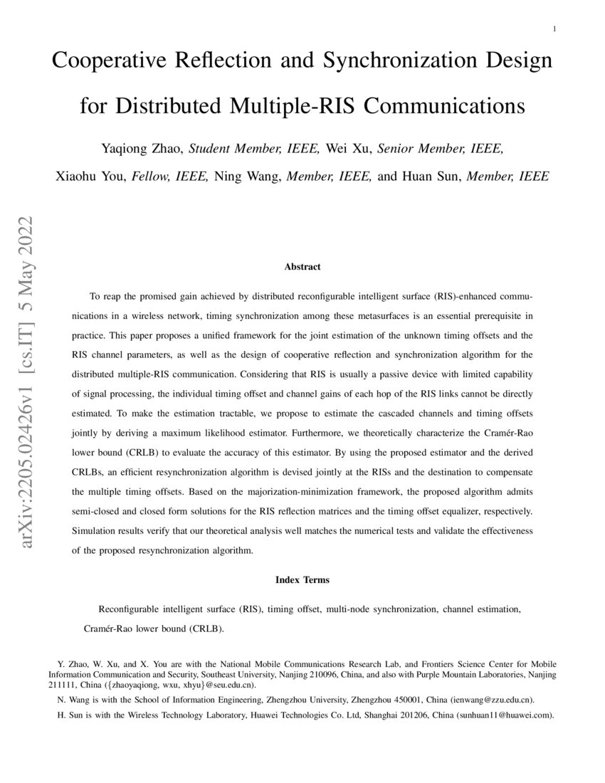 Cooperative Reflection And Synchronization Design For Distributed