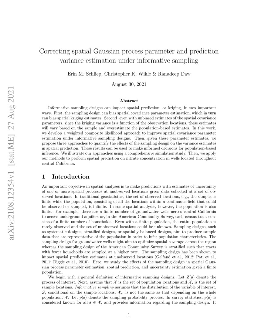 Correcting Spatial Gaussian Process Parameter And Prediction Variance