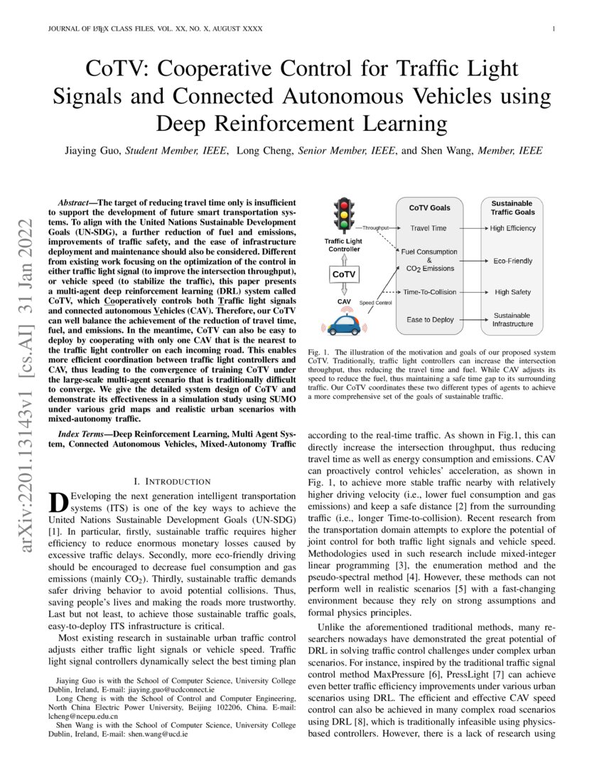 CoTV: Cooperative Control for Traffic Light Signals and Connected ...
