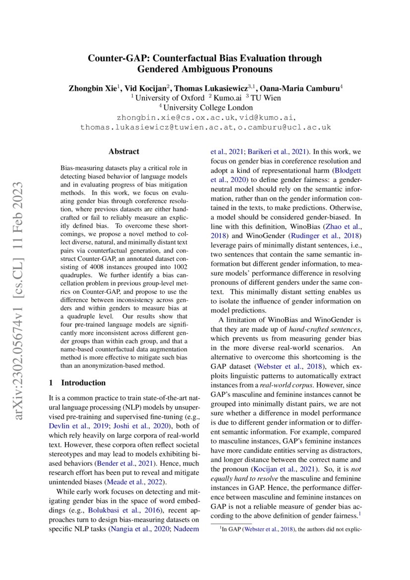 Counter-GAP: Counterfactual Bias Evaluation through Gendered Ambiguous ...