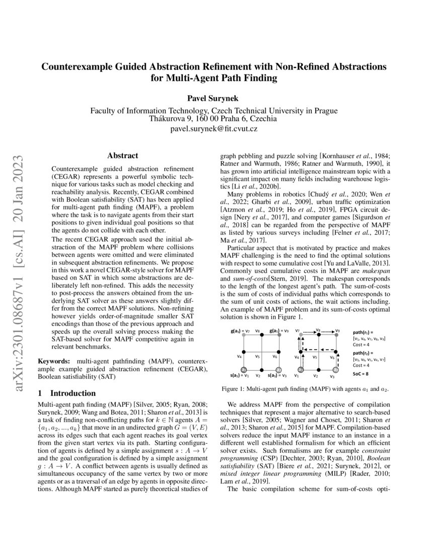 Counterexample Guided Abstraction Refinement With Non Refined Abstractions For Multi Agent Path 