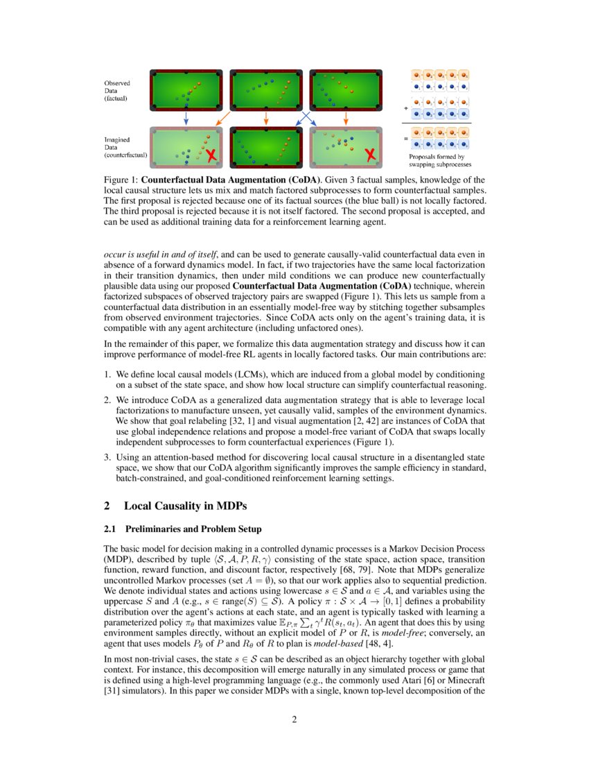 Counterfactual Data Augmentation Using Locally Factored Dynamics Deepai