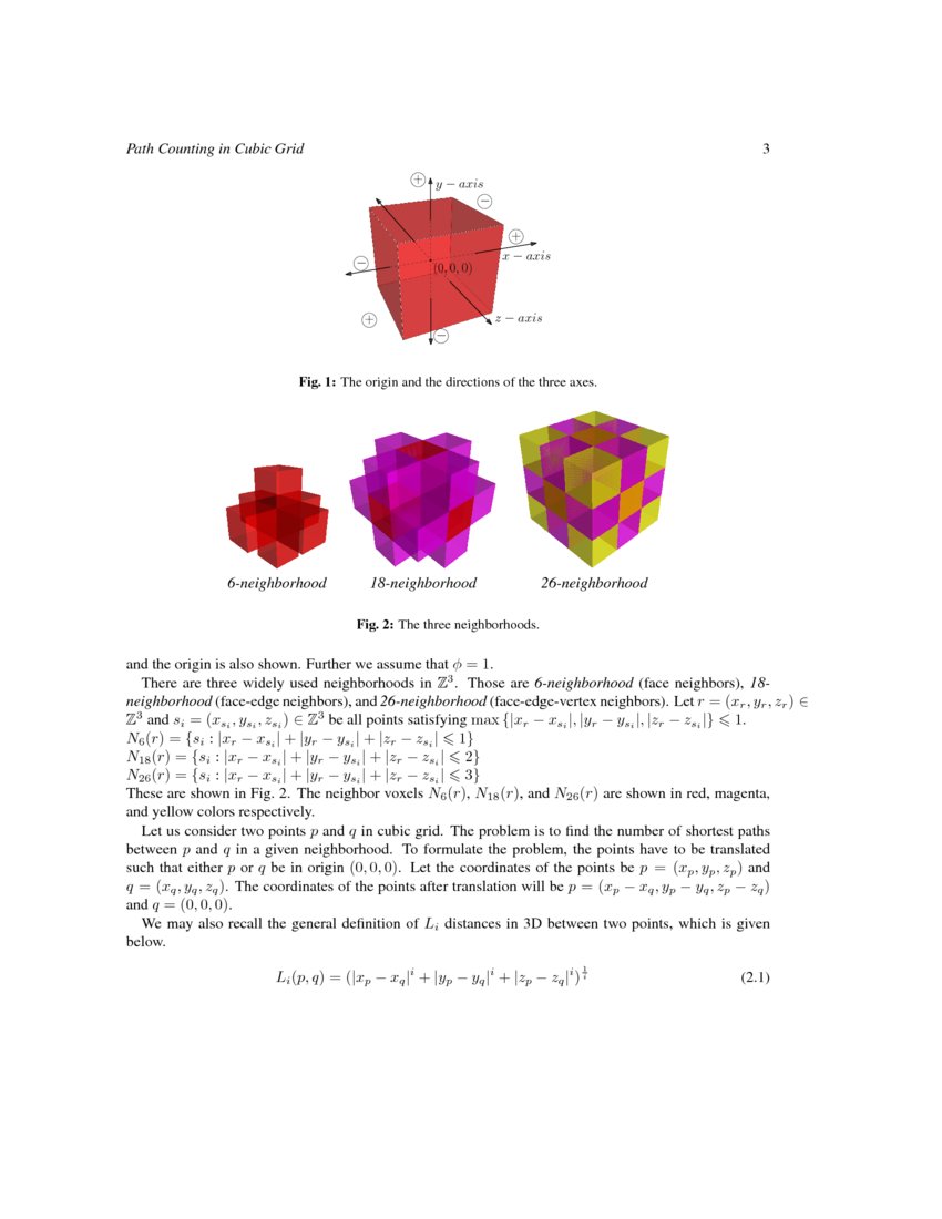 Counting of Shortest Paths in Cubic Grid | DeepAI