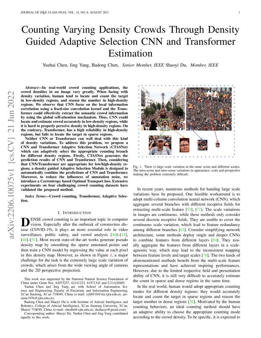 Counting Varying Density Crowds Through Density Guided Adaptive ...