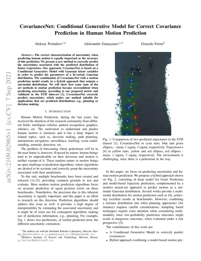 CovarianceNet: Conditional Generative Model for Correct Covariance ...