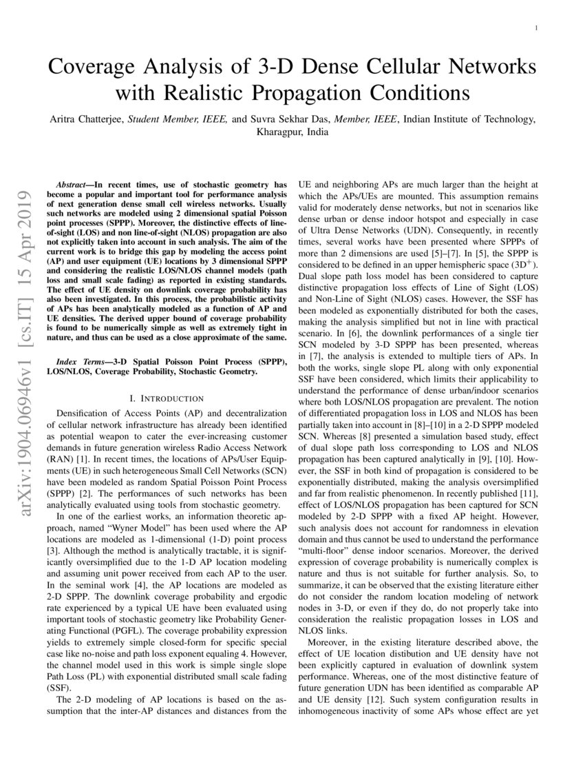 Coverage Analysis of 3-D Dense Cellular Networks with Realistic ...