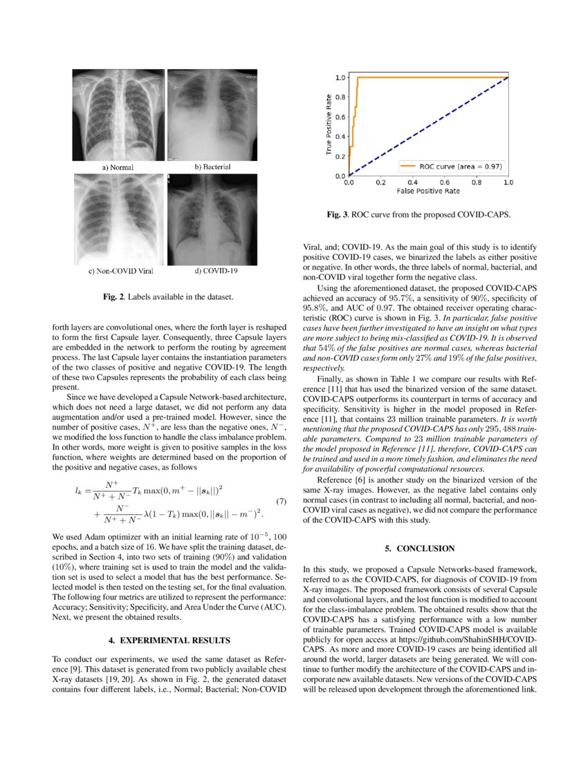 COVID-CAPS: A Capsule Network-based Framework for Identification of ... COVID-CAPS: A Capsule Network-based Framework for Identification of ...