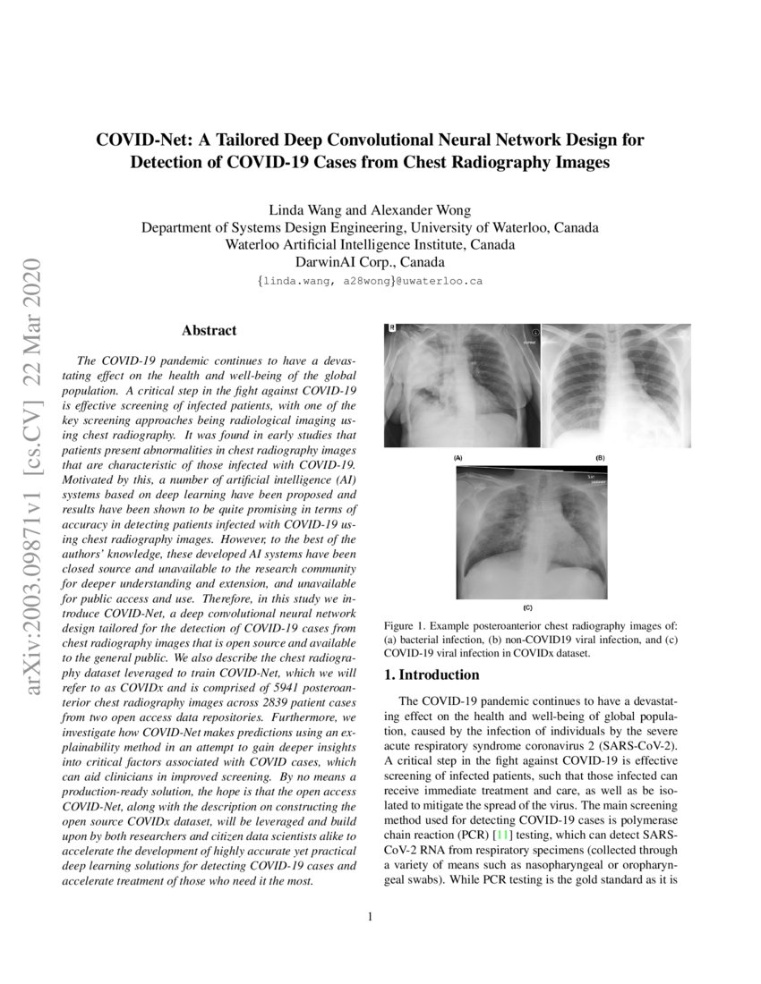 Covid Net A Tailored Deep Convolutional Neural Network Design For