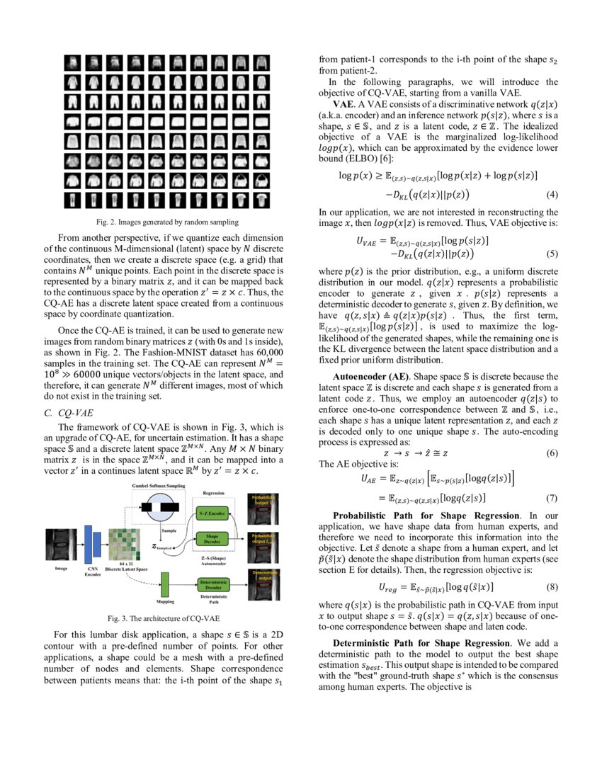 CQ-VAE: Coordinate Quantized VAE for Uncertainty Estimation with Application to Disk Shape ...