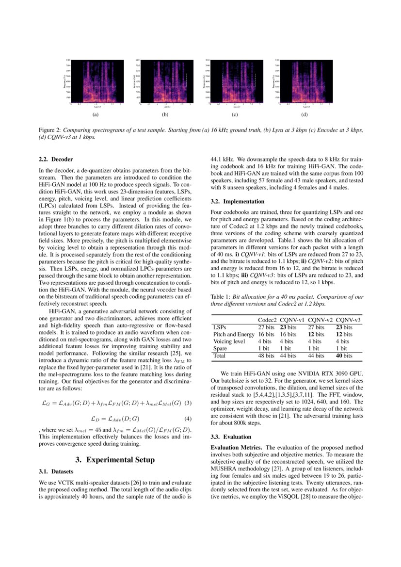 Cqnv A Combination Of Coarsely Quantized Bitstream And Neural Vocoder For Low Rate Speech