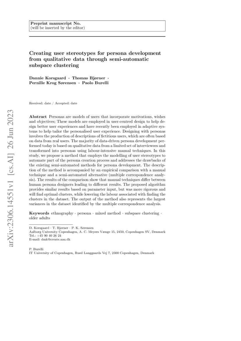 Creating user stereotypes for persona development from qualitative data ... Creating user stereotypes for persona development from qualitative data ...