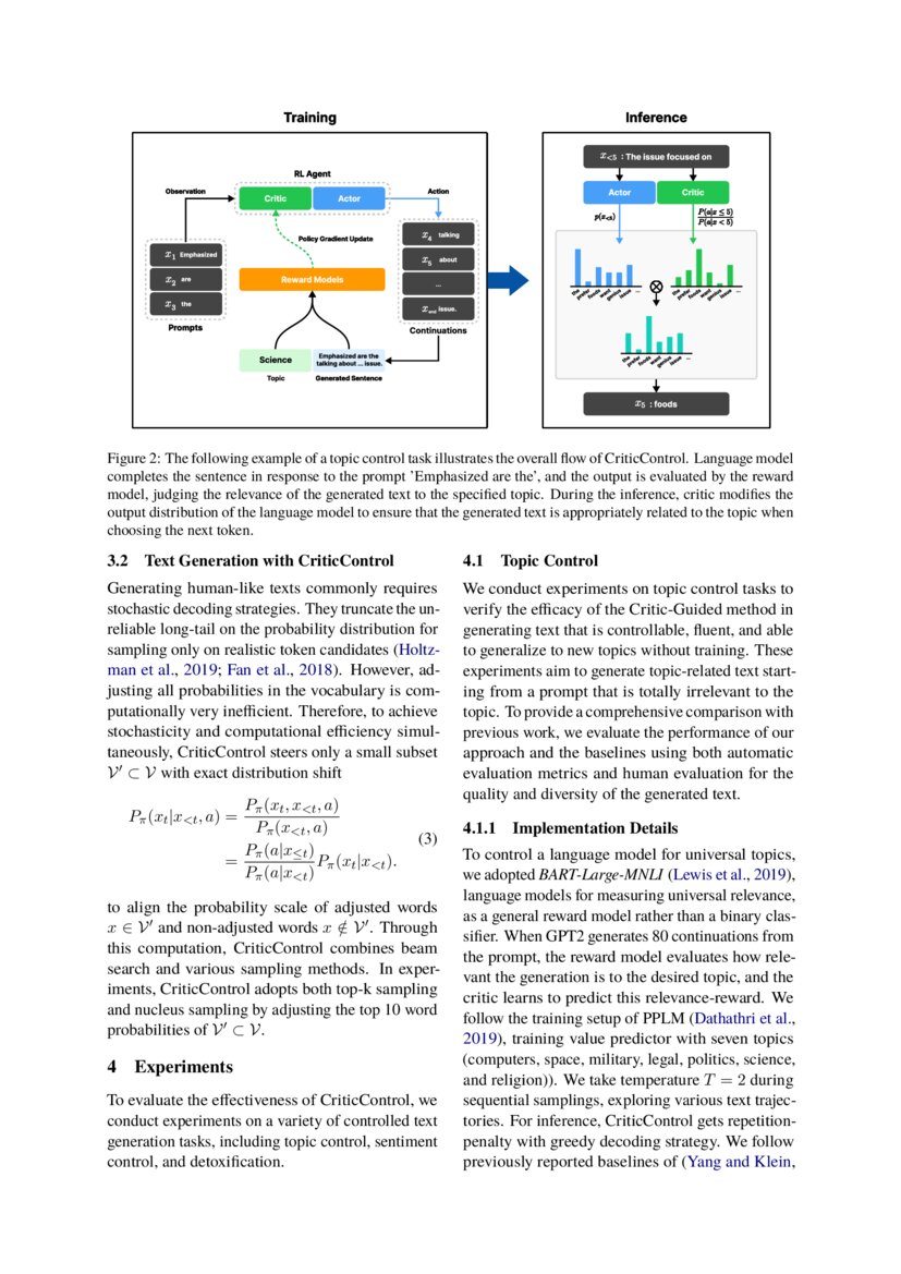Critic-Guided Decoding for Controlled Text Generation | DeepAI Critic-Guided Decoding for Controlled Text Generation | DeepAI