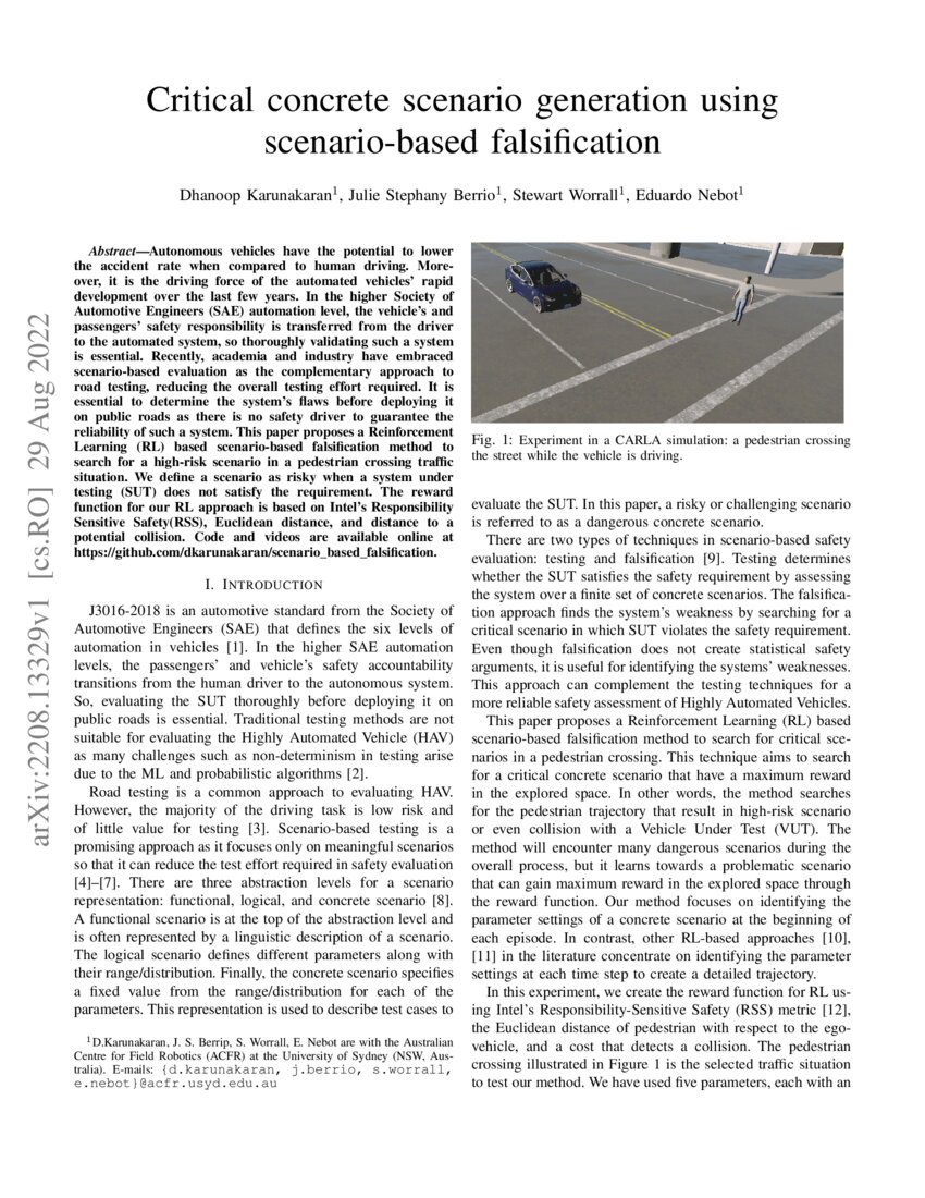 Critical concrete scenario generation using scenario-based ... Critical concrete scenario generation using scenario-based ...