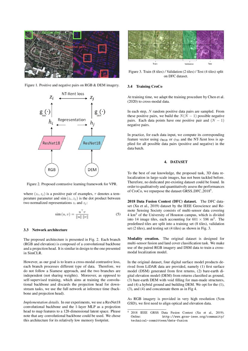 CroCo: Cross-Modal Contrastive learning for localization of Earth ...
