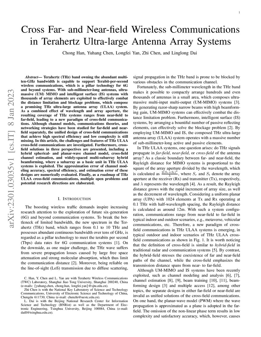 Cross Far And Near Field Wireless Communications In Terahertz Ultra