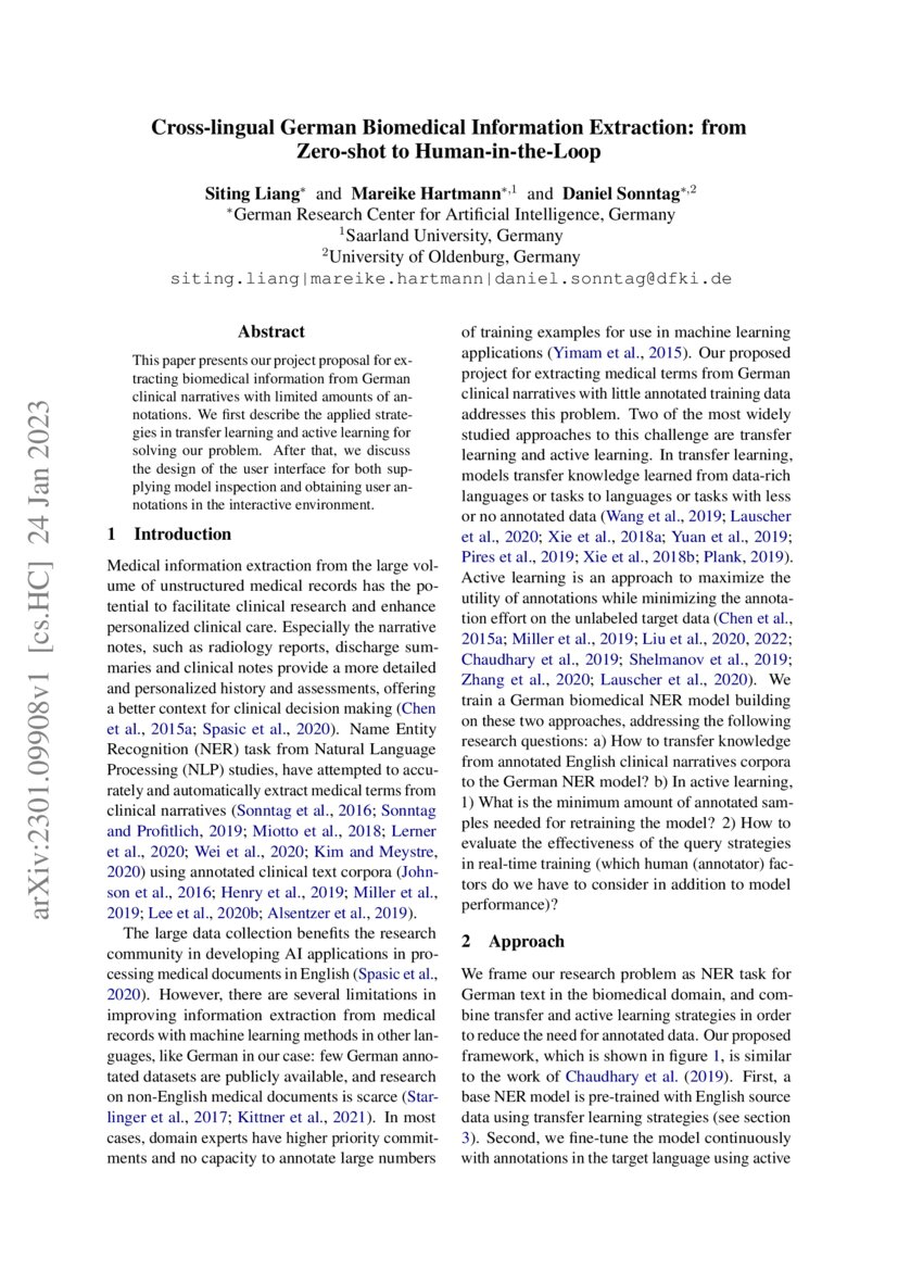 Cross Lingual German Biomedical Information Extraction From Zero Shot