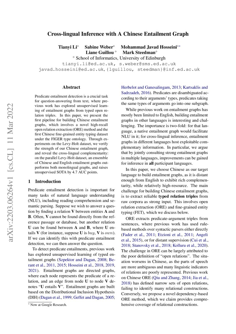 Cross-lingual Inference with A Chinese Entailment Graph | DeepAI