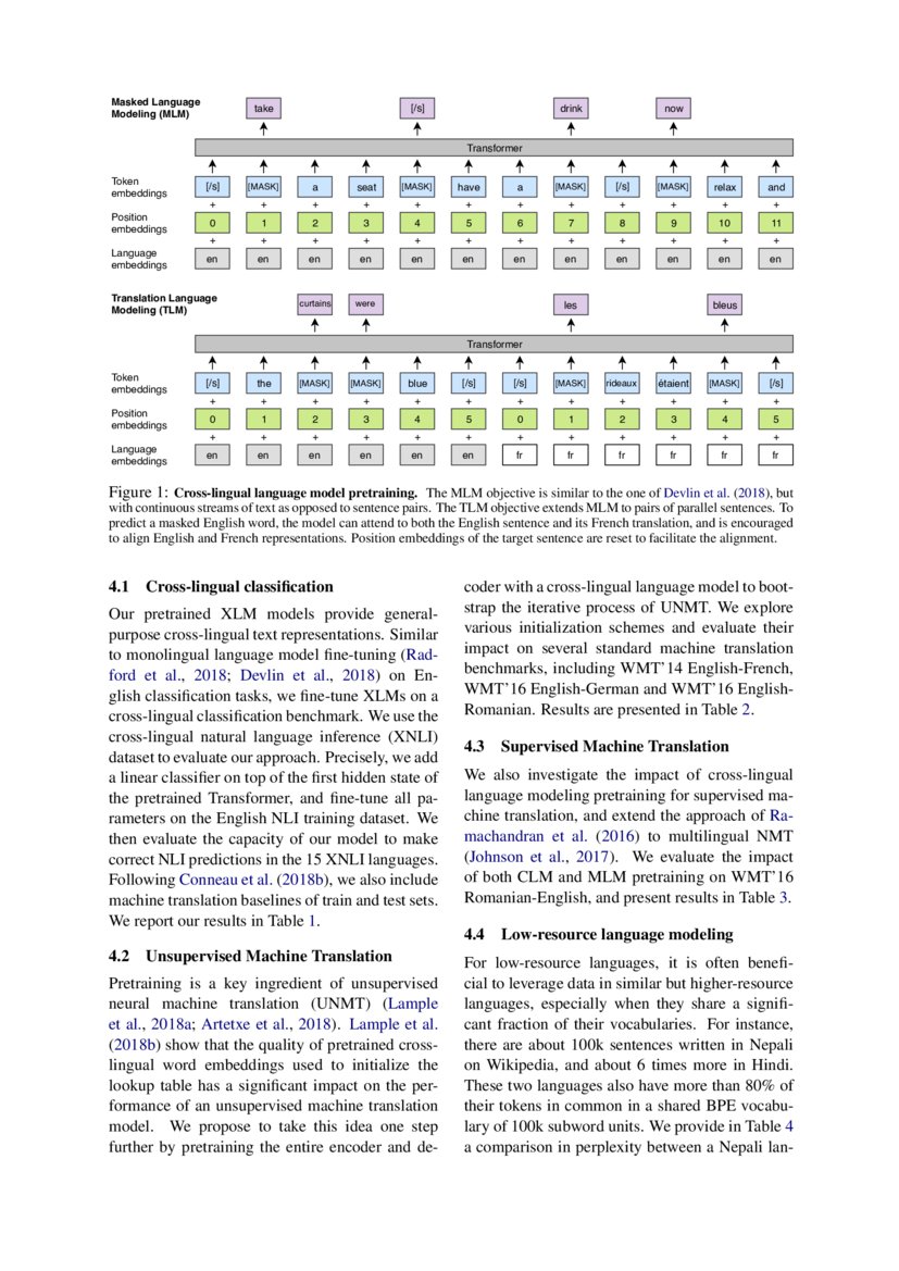 Cross-lingual Language Model Pretraining | DeepAI