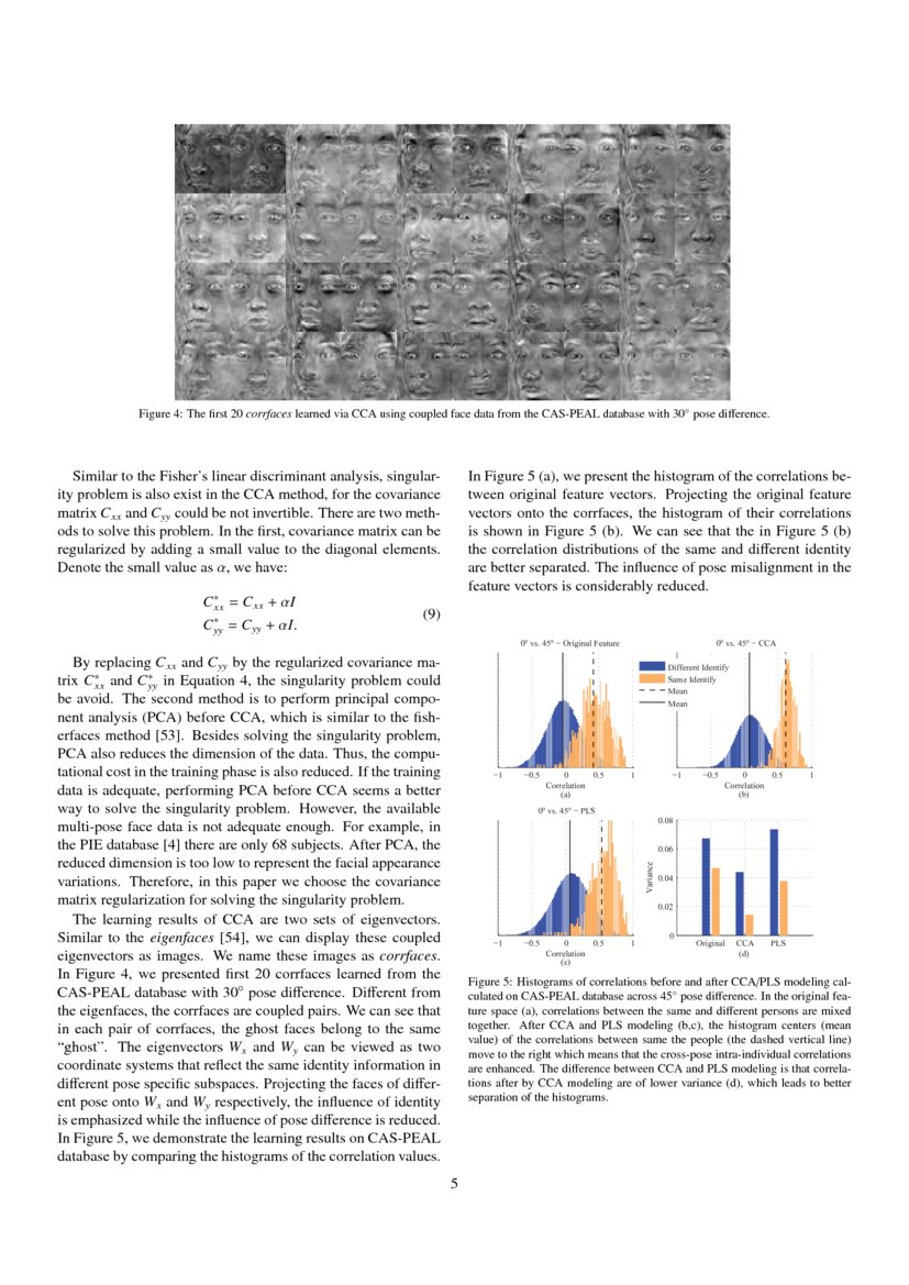 Cross Pose Face Recognition By Canonical Correlation Analysis Deepai